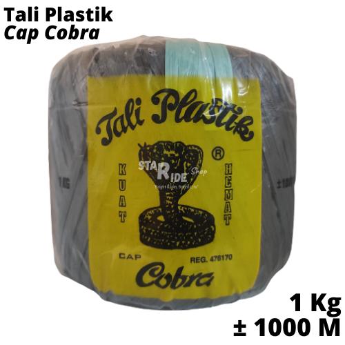 Jual Tali Plastik Rafia Cap Cobra Hitam Roll Besar Ukuran 1 Kilogram ...