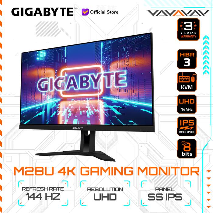 Promo GIGABYTE M28U UHD 4K Gaming Monitor [2160p, 144Hz] Cicil 0% 3x ...