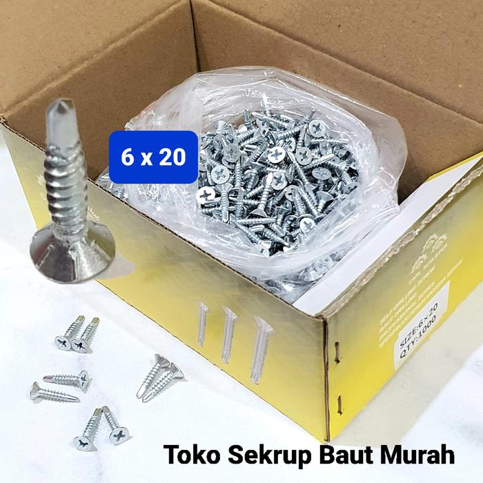 Jual Sekrup Drilling Sds FH GRC Calci 6x20 /Skrup Conwood Kalsiboard 6 ...