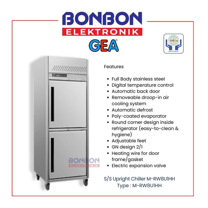 Promo GEA Stainless Steel Upright Chiller 2 Pintu 550L M-RW8U1HH / M ...