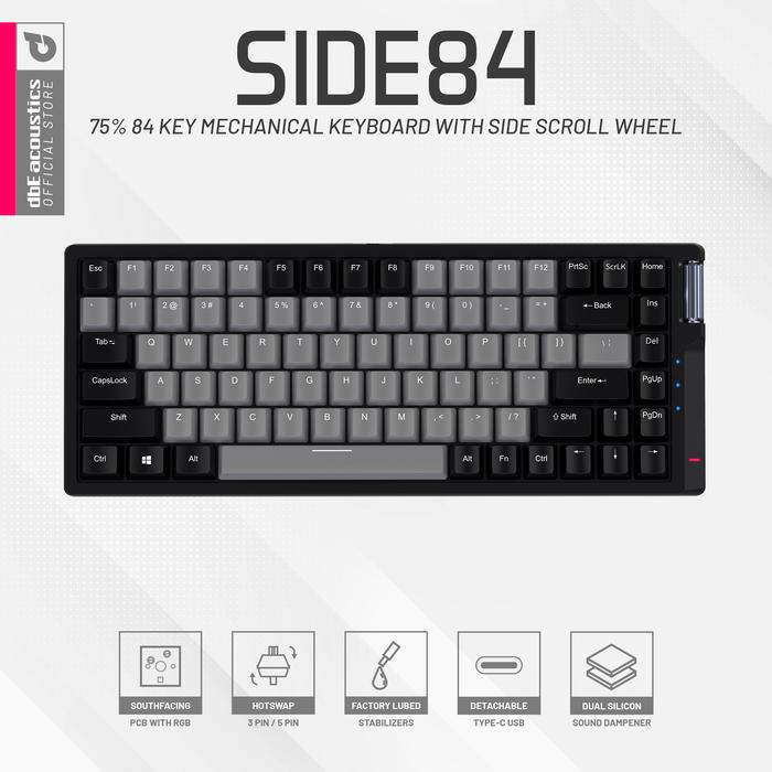 Promo dbE SIDE84 Mechanical Keyboard 84 Keys South Facing 5 Pin Cicil 0 ...