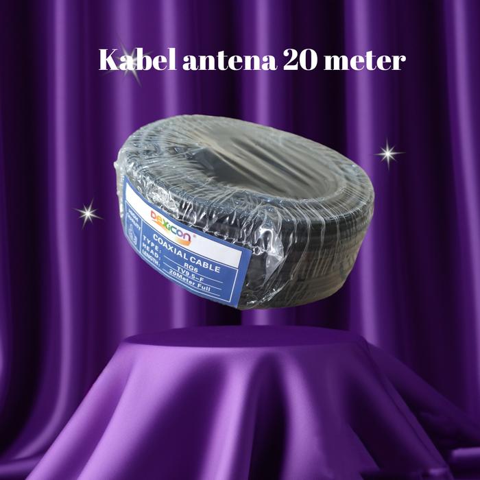Jual Coaxial Cable Kabel Antena TV Digital Dexicon RG6 TV9.5-F | 20 Meter - Kota Pontianak ...
