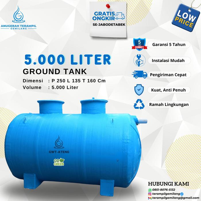 Jual Tangki Tanam 5000 liter, Ground Tank, Tangki Fiber Tandon AIR FRP ...