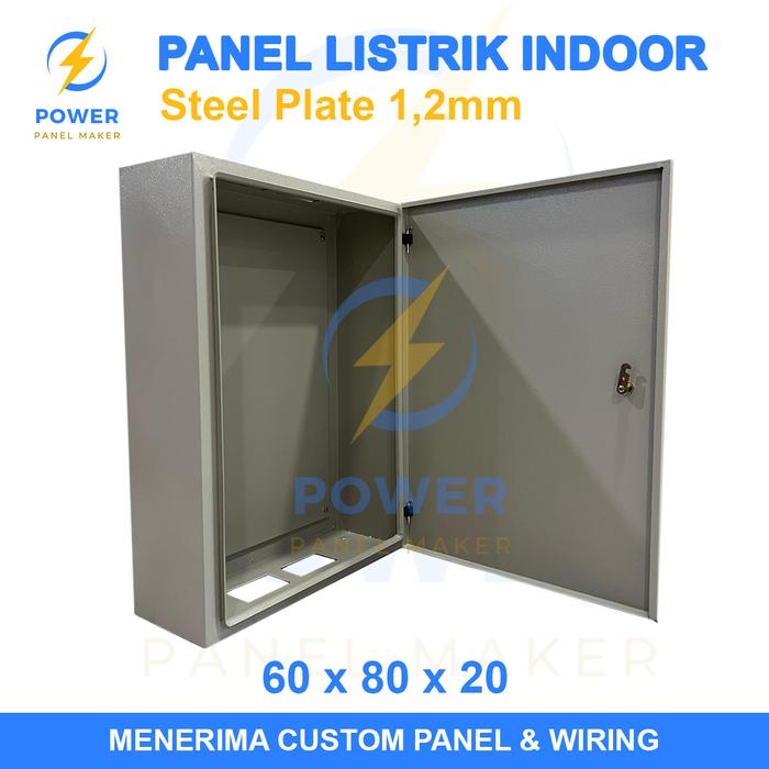 Jual Box Panel Listrik Indoor 80x60x20 SPHC 1.2mm RAL 7032 - 60x80x20 ...