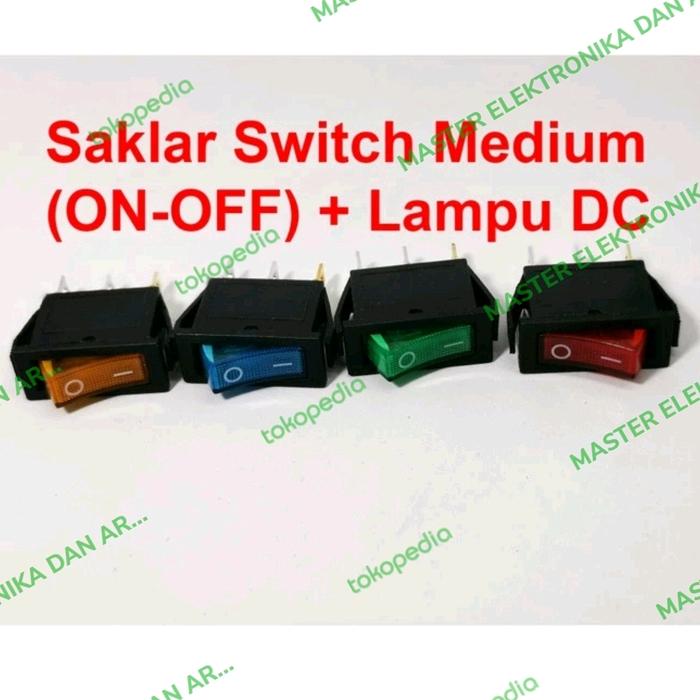 Jual saklar switch swit on off gepeng medium lampu dc 12v 12 volt ...