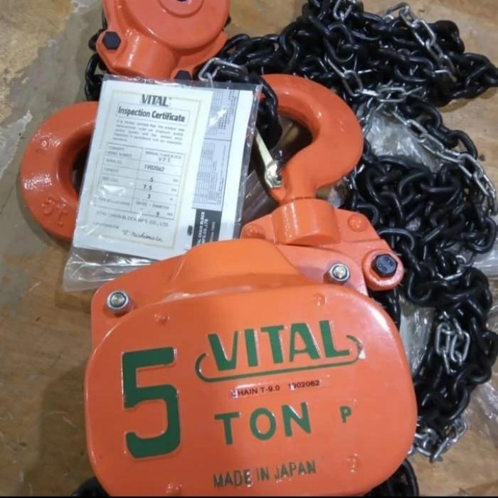 Jual CHAIN BLOCK VITAL 5TON X 3MTR / VITAL CHAIN BLOCK 5 TON X 3 MTR ...