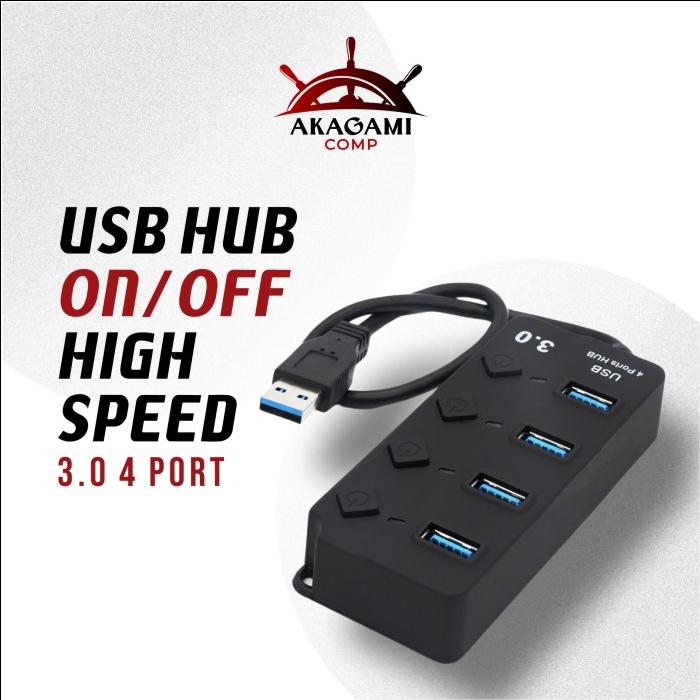 Jual USB HUB 3.0 4 Port ON/OFF High Speed - Garansi 1 Tahun - Jakarta ...