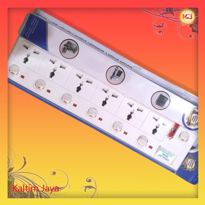 Jual Stop Kontak Terminal Extension 6 Lubang + Kabel + Saklar Masing ...