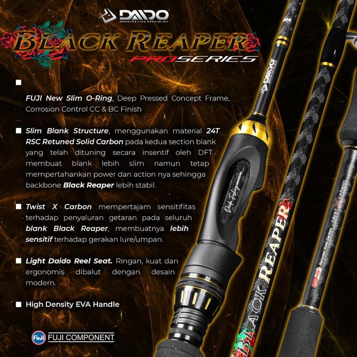Jual Joran Daido Black Reaper Pro Series Carbon Solid 24t, + Twist X ...