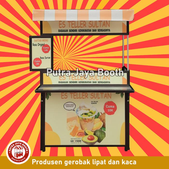 Jual Booth portable atap lurus krangka hitam ukuran P. 120 L.80 T.80 ...