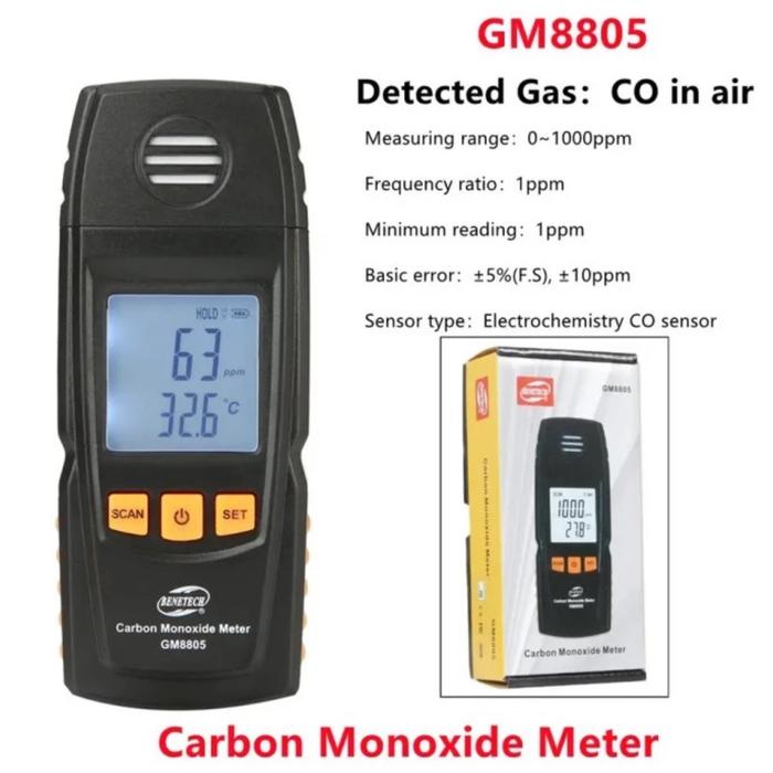 Jual Carbon Monoxide Gas CO Detector Benetech GM8805 Karbon Monoksida Meter - Jakarta Barat ...