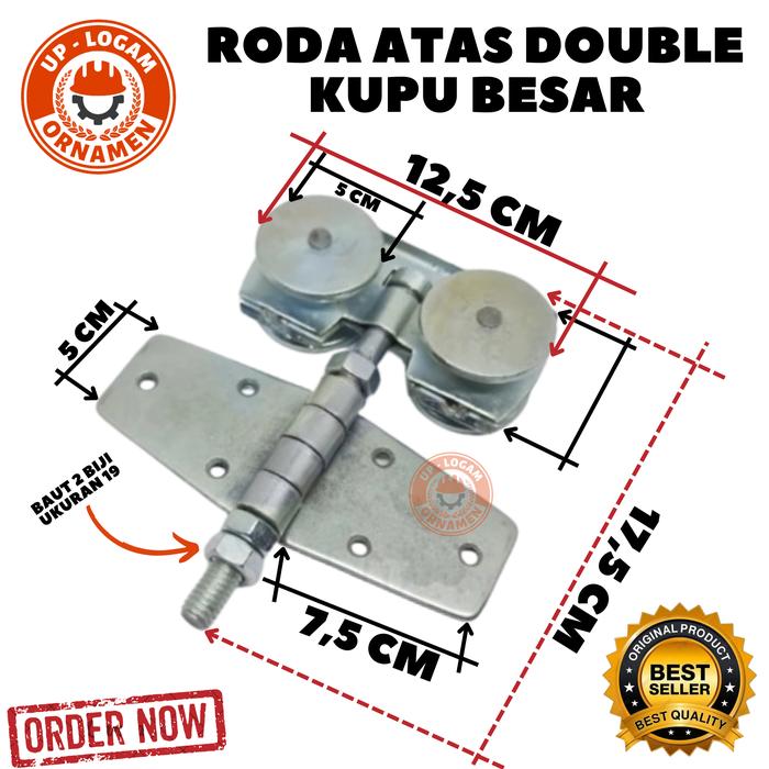 Jual Roda atas henderson roda double engsel kupu pintu gantung pintu ...