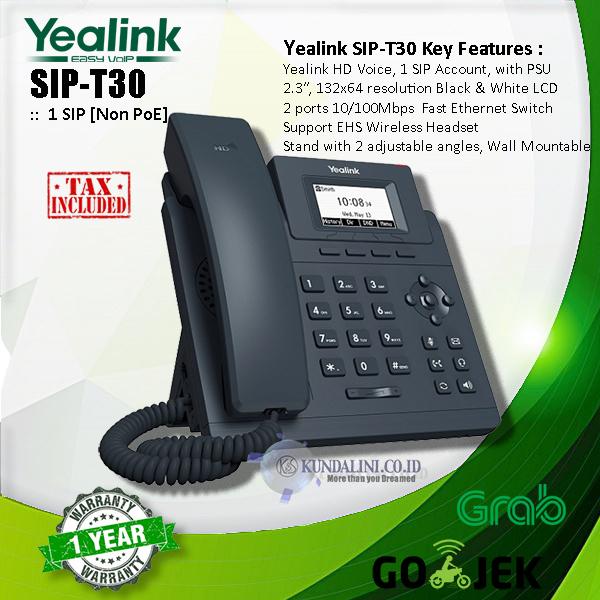 Promo Yealink SIP-T30 Entry-level IP-Phone [1 SIP - Non PoE] - Jakarta Barat - KundaliniStore ...