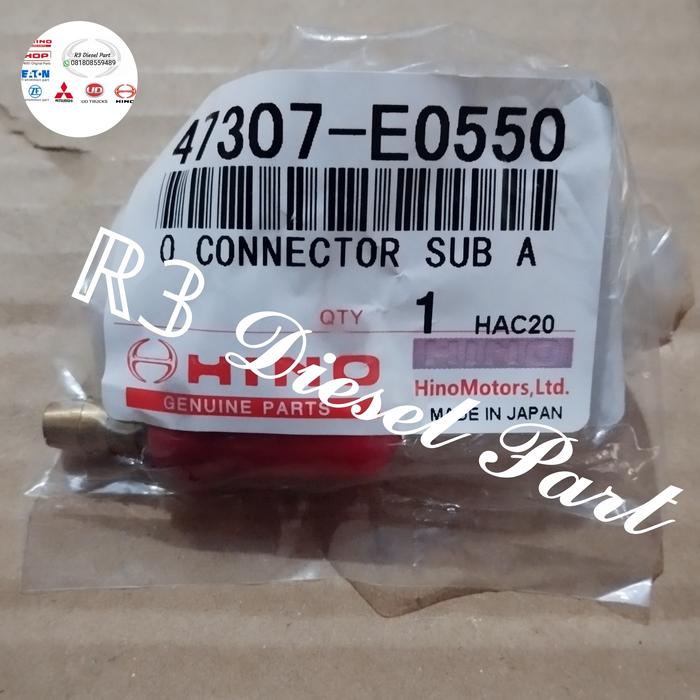 Jual Connector Sub Assy / Nepel Relay Valve Hino 500 Lurus 8mm/ 47307 ...