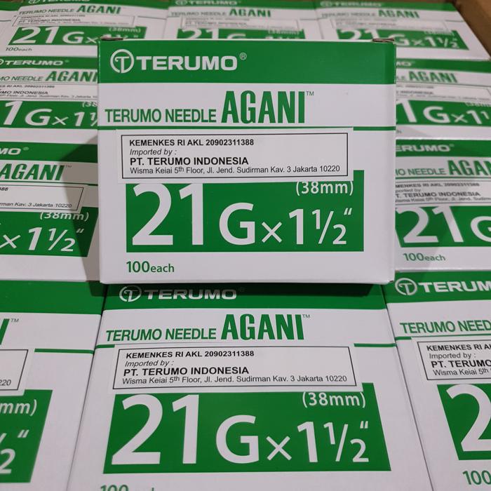 Jual Needle Terumo 21 G / Needle Agani 21G / Jarum Suntik Terumo isi ...