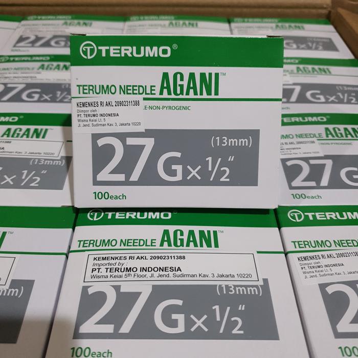 Jual Needle Terumo 27 G / Needle Agani 27G / Jarum Suntik Terumo isi ...