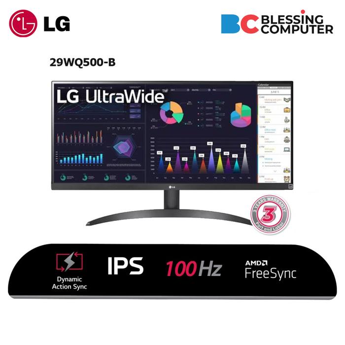 Promo Monitor LG 29WQ500-B 29 UltraWide FHD IPS 2560x1080 100Hz Cicil 0 ...