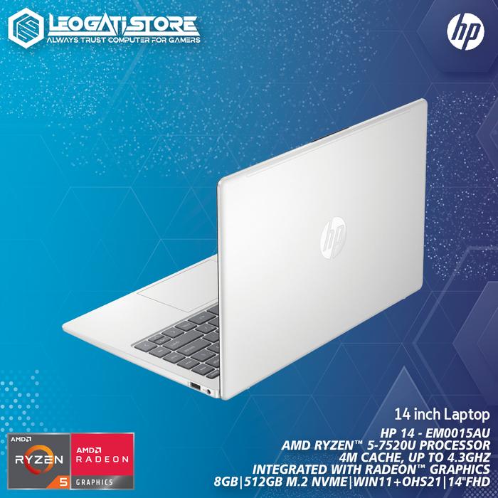 Jual HP 14-EM0015AU - Ryzen™ 5-7520U/8GB/512GB - Silver - Kota Semarang ...