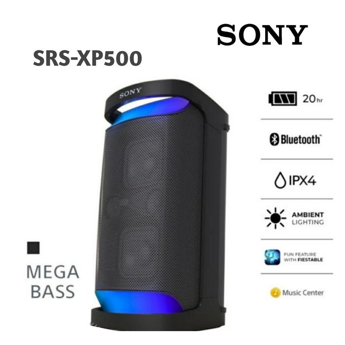 Jual Sony SRS-XP500 Portable Party Speaker Bluetooth Karaoke, With ...