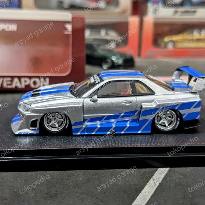 Jual Diecast Street Weapon Nissan Skyline GTR ER34 R34 Brian livery ...