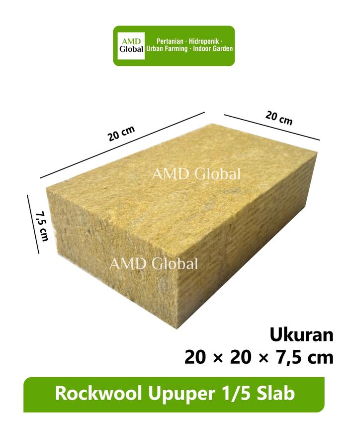 Jual Rockwool Hidroponik UPuper 20 x 20 x 7,5 cm 1/5 Slab Media Tanam - Kab. Bogor - AMD Global ...