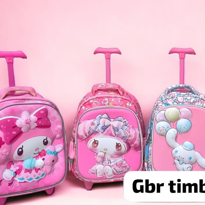 Jual Tas Troli Tk Kuromi Tas Trolley Ransel Melody Tk Import Backpack ...