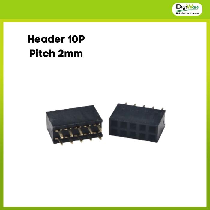 Jual Pin Header Female 2x5 Pin Double Row 2mm - Kota Surabaya ...