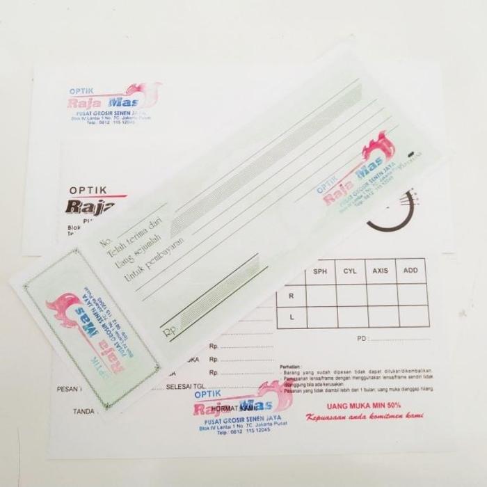 Jual Nota Optik | Bon Kacamata| Kwitansi Pembelian Kacamata Di Seller ...
