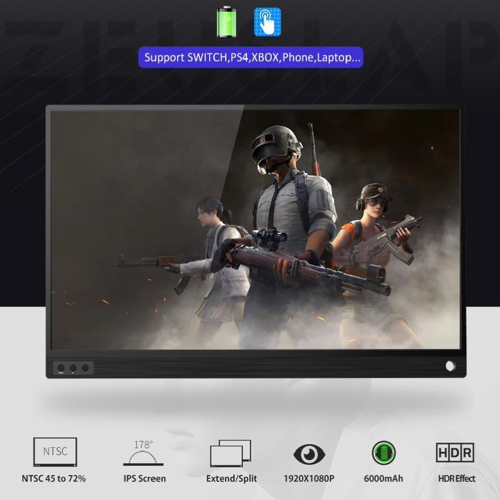 Jual ZEUSLAP P15BT 15.6 inch Battery Touch Screen Monitor Portable ...