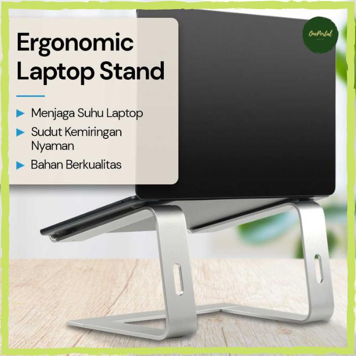 Jual Alas Laptop Ergonomic Stand Holder Notebook Aluminium - Jakarta ...