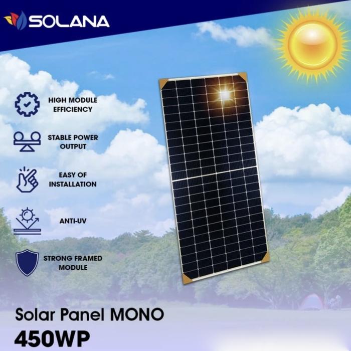 Jual SOLANA SOLAR PANEL MONO 450WP PV MODUL SOLAR CELL 450 WP MONO ...
