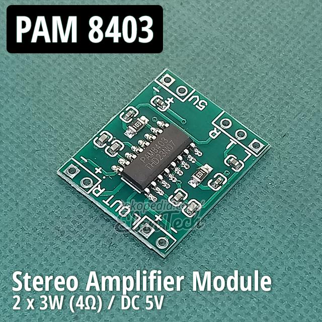 Jual Modul Amplifier PAM8403 2x3W Stereo 5V PAM 8403 Class D Elantech ...