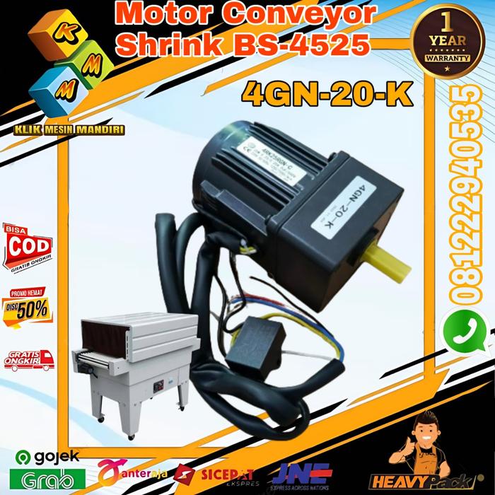 Jual Dinamo / Motor Conveyor Mesin Shrink Tunnel BS-4525 Hualian ...