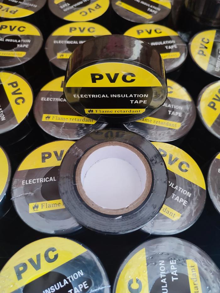 Jual ISOLASI KABEL LISTRIK HITAM PVC 18 mm X 17 yard / SOLASI KABEL ...