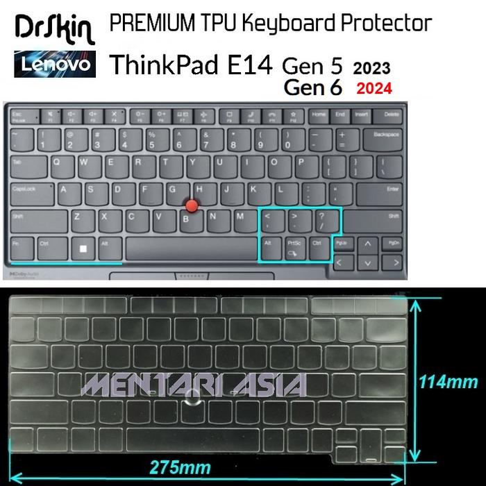Jual Keyboard Protector Lenovo ThinkPad E14 Gen-5 2023 - DrSkin Premium ...