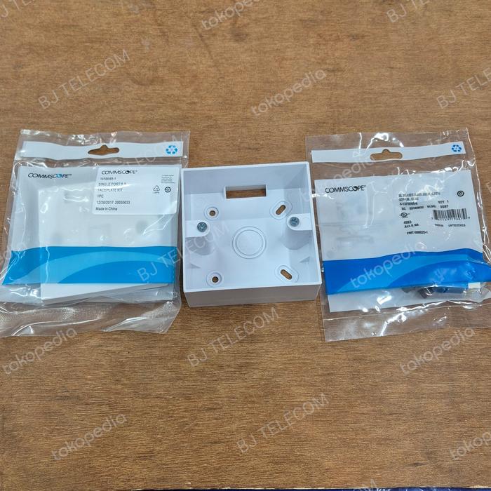 Jual faceplate rj45 1 Port commscope lengkap modular Jack cat 6 dan ...