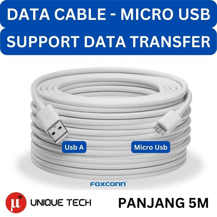 Jual DATA CABLE MICRO TYPE C SUPPORT DATA TRANSFER FAST CHARGING 5M 5 ...