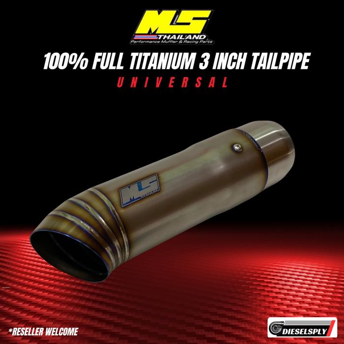 Jual MS Titanium 100% Full Titanium Tailpipe 3 Inch Universal - Kota ...