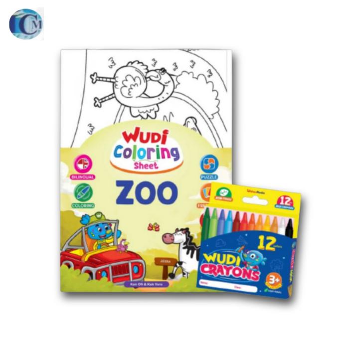 Jual Buku Mewarnai Coloring Sheet Zoo, Peternakan, Dinosaurus Untuk ...