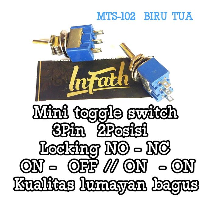 Jual InFath - Toggle STD 1P2T saklar switch SPDT on off 3 pin mts-102 ...