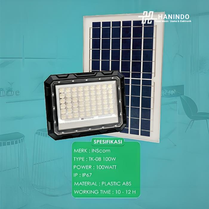 Jual Lampu Sorot Led 100 Watt Panel Surya Cell Solar Flood Light 100w ...