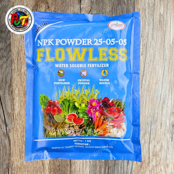 Jual FLOWLESS 1 KG/ PUPUK NPK DAUN KRISTAL POWDER 20-5-5(S) NPK DAUN ...