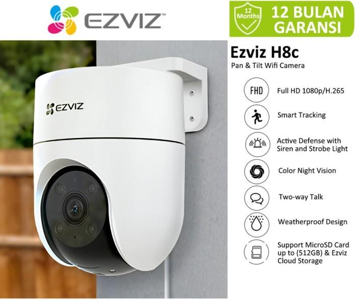 Jual Camera ipcam ezvis PTZ Outdoor H8C Wireless Two Way Audio 2MP ...