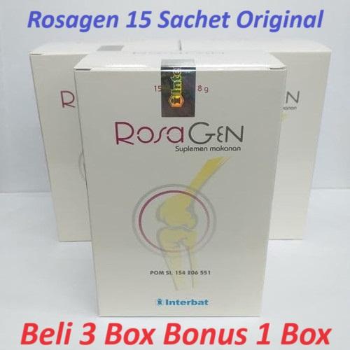 Promo Rosagen Box 15 Sachet Original Asli Untuk Kesehatan Tulang Dan ...