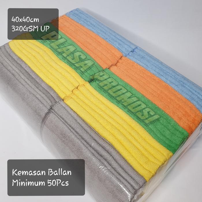 Jual Microfiber 40x40cm 320GSM/Kain Lap Microfiber 1 Ball isi 50pcs ...