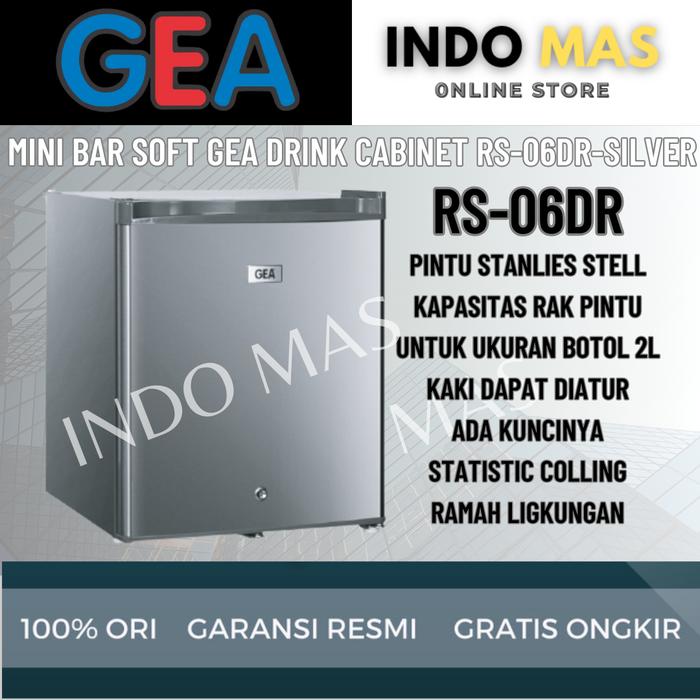 Jual GEA RS-06DR-silver kulkas portable mini bar GEA soft drink cabinet ...