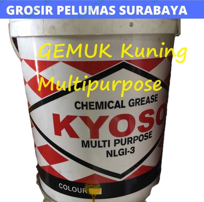 Jual Grease Gemuk Kyoso Multi purpose Multipurpose kuning yellow pail ...