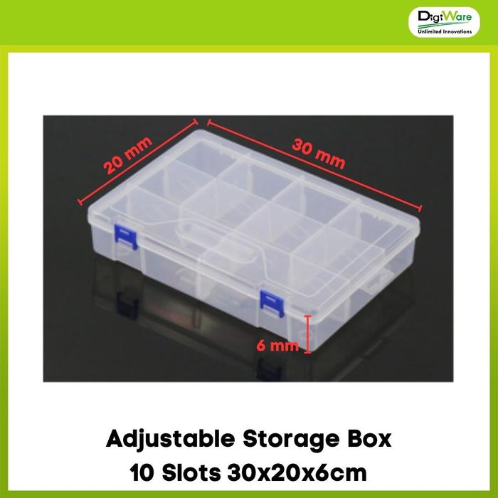 Jual Adjustable Storage Box 10 Slot 30x20x6cm - Kota Surabaya ...