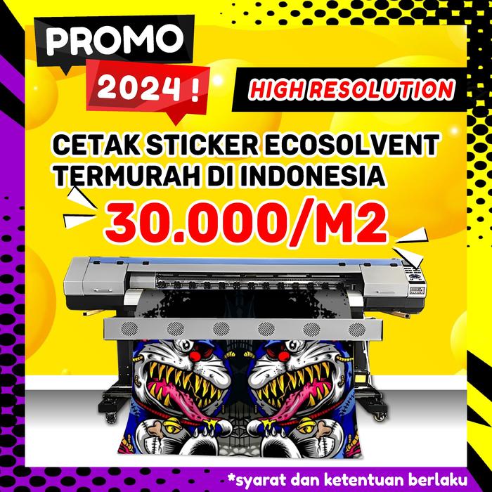 Jual Cetak Print Stiker Ecosolvent Meteran / Sticker Eco Solvent ...