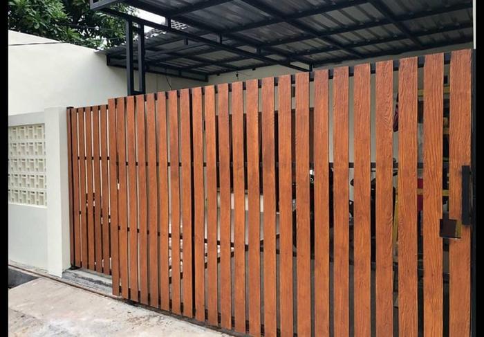Jual Pagar conwood minimalis anti karat - Kab. Sidoarjo - Bengkel Las ...